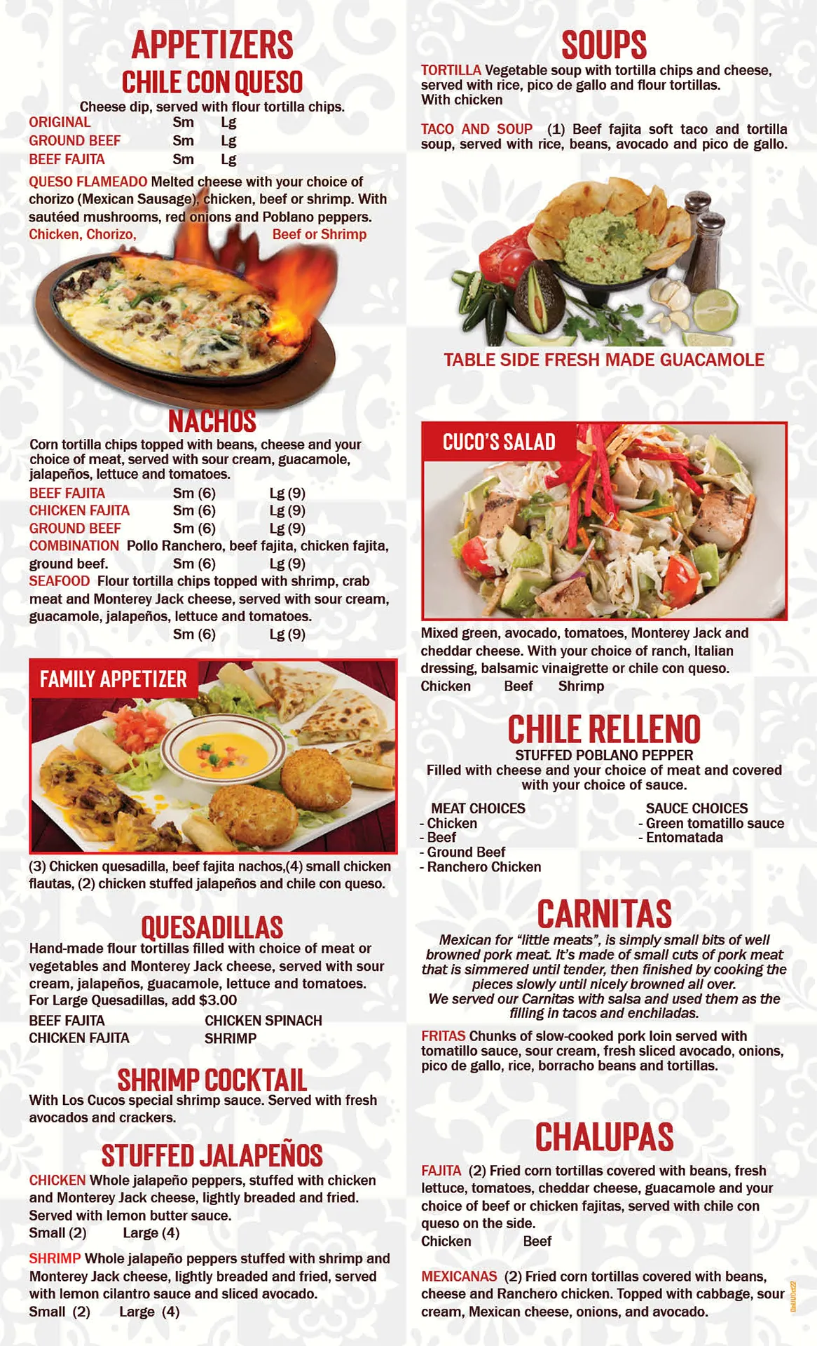 Los Cucos | Menu